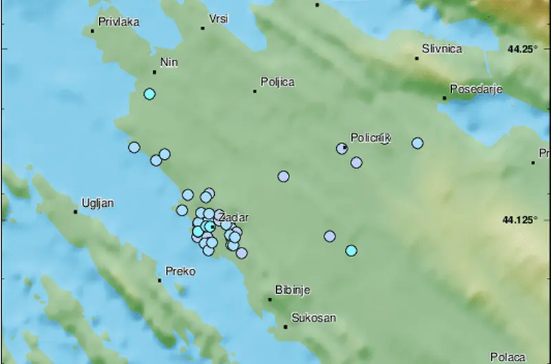 Potres kod Zadra - OG Portal