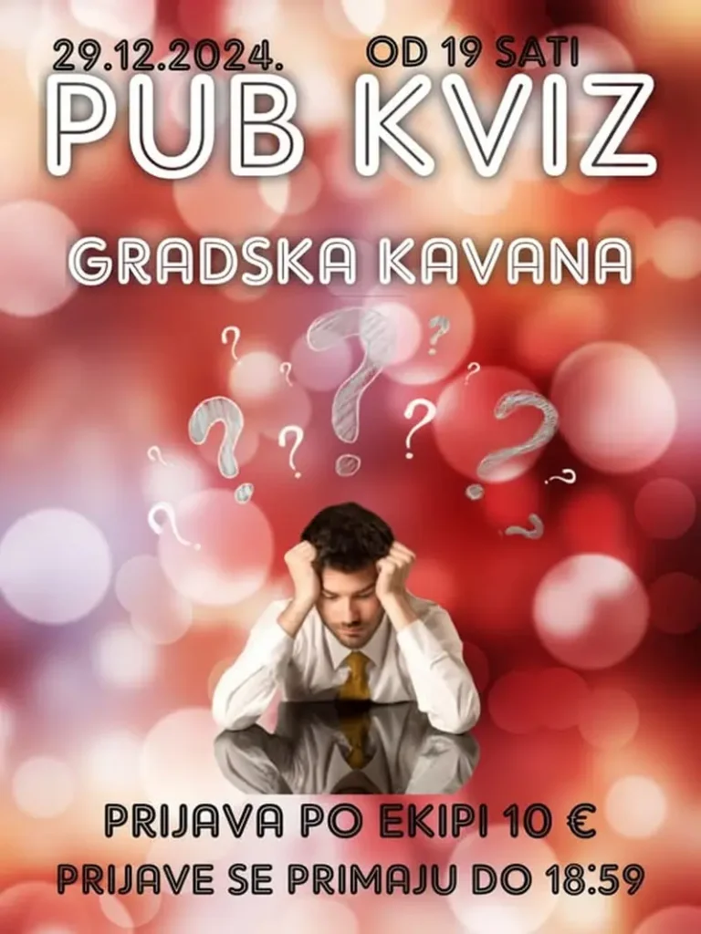 Pub kviz - večeras u 19 sati! - OG Portal