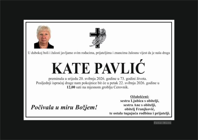 Obavijest o smrti - OG Portal